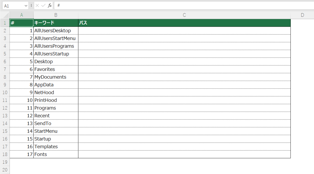 【Excel VBA】特殊フォルダのパスを取得する（SpecialFolders）